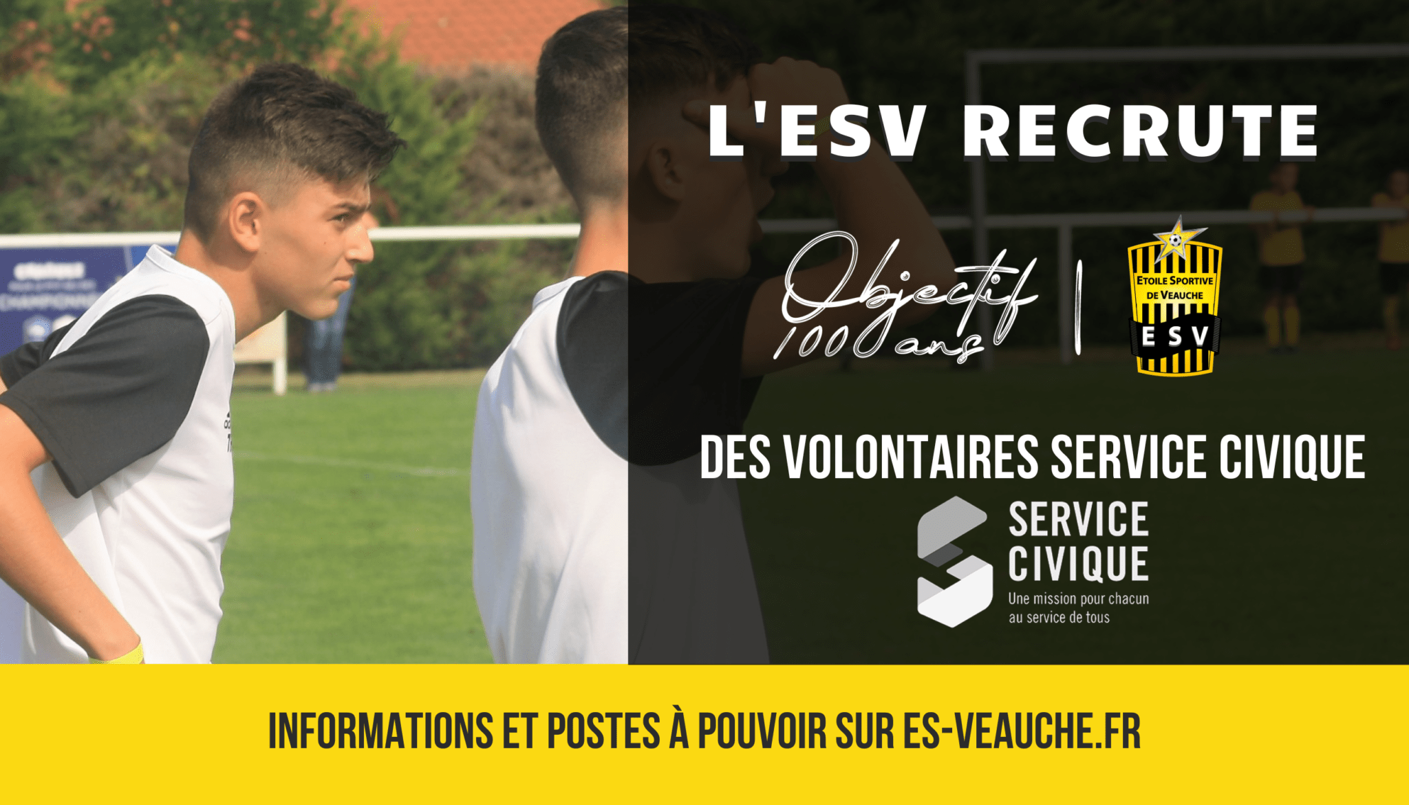 L'ESV recrute deux services civiques... - | Site officiel de l'ES ...